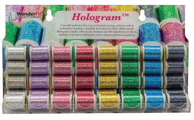 Hologram Metallic Thread-300m by Wonderfil | Cactus Quilting LLC